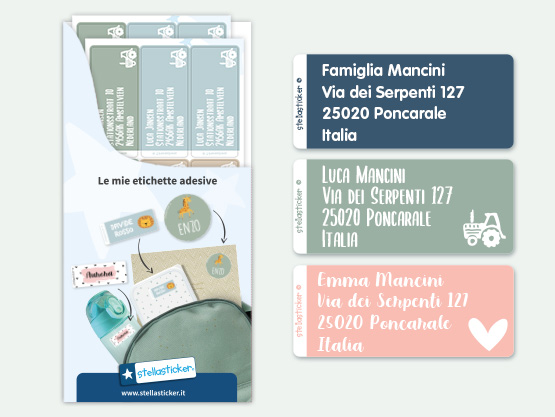 Etichette adesive grandi - Stellasticker