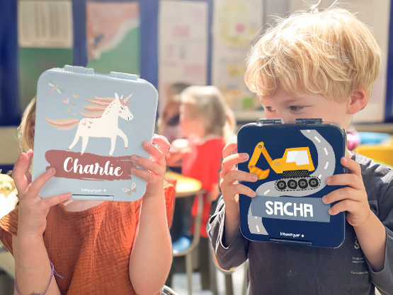 Pack Goûter – Gourde & Boite à goûter à personnaliser - Bienmarquer