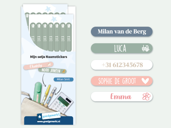 Mini Plaklabels voor het merken van kleine spullen - Goedgemerkt
