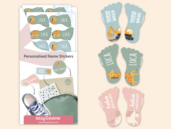 Personalised Shoe Labels | Labels for kids' shoes | Easy2Name