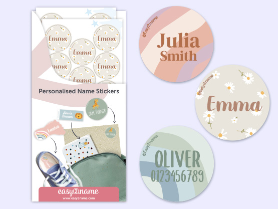 Round Design Namestickers | Easy2Name